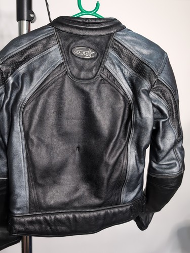 RST Leather Motorcycle Jacket Size 14 UK EUR 40 Biker Genuine Womens ...