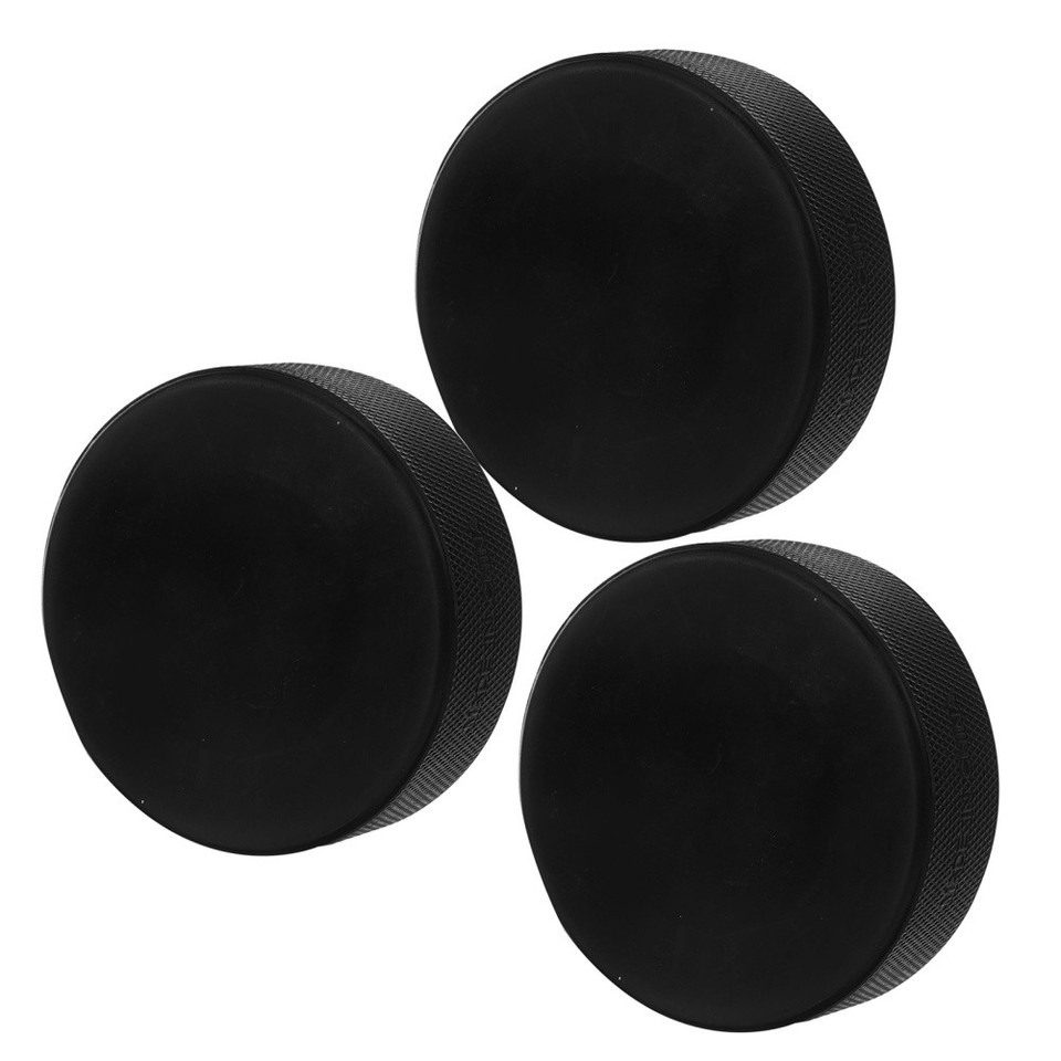 3pcs Ice-Hockey-Pucks Rubber Black Puck Replacement For Hockey Practice ...