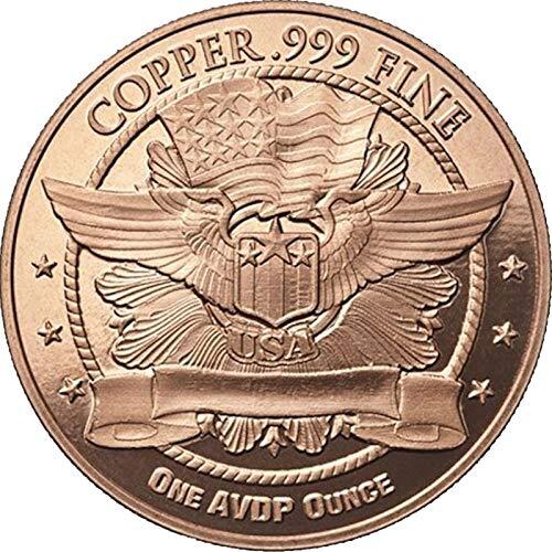 1 oz .999 Pure Copper Round/Challenge Coin Buffalo Nickel Indian Head ...
