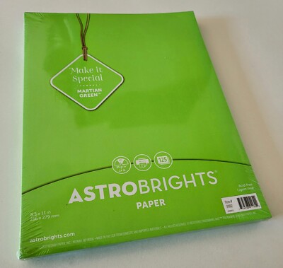 Astrobrights MARTIAN GREEN Color Paper Printing Craft DIY Specialty ...
