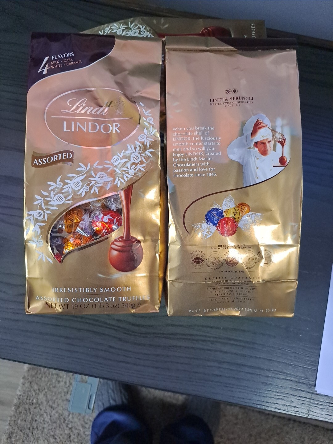 *NEW* 2 Lindt LINDOR 4 Flavors Assorted Truffles, 19 oz. Bags 🍬🍬 ...