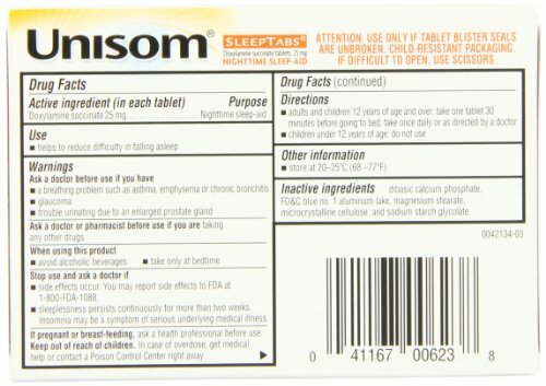 NEW Unisom SleepTabs Nighttime Sleep-Aid Tablets 48 CT | eBay
