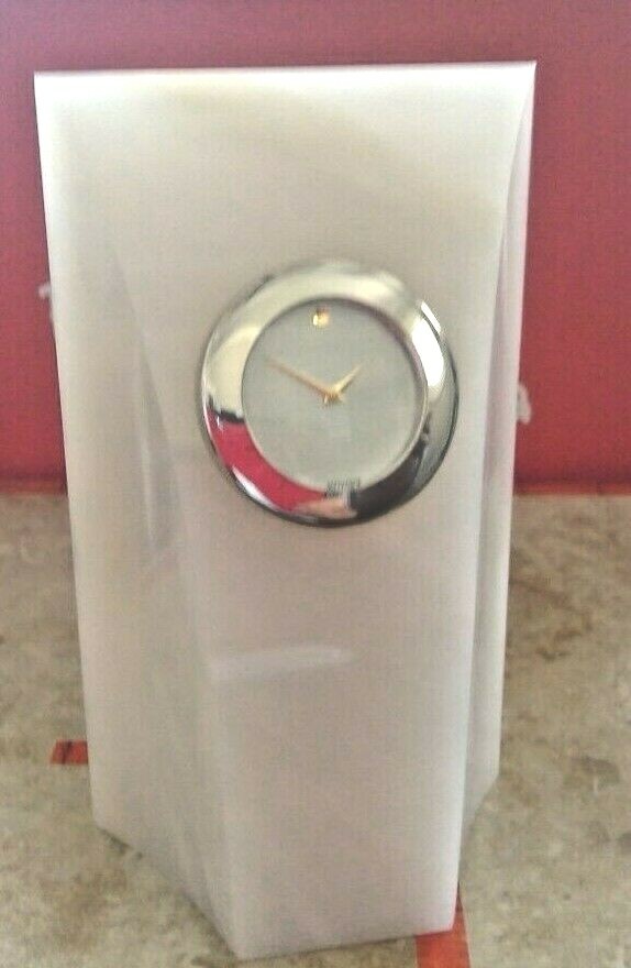 Vintage Movado White Jade Clock GEMSTONE COLLECTION RARE MSRP $500 | eBay