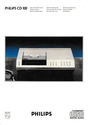 Operating Instructions for Philips CD 100 | eBay