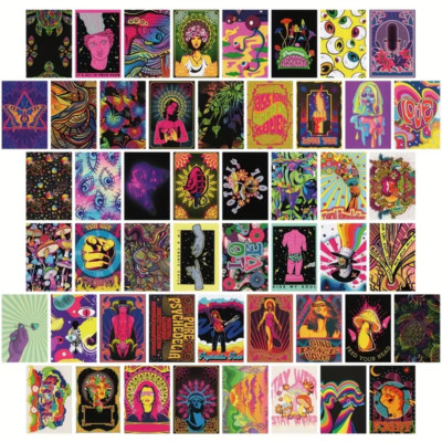 1-10PCS Trippy 4x6 Inch Wall Art Set Beautiful High Quality Aesthetic ...
