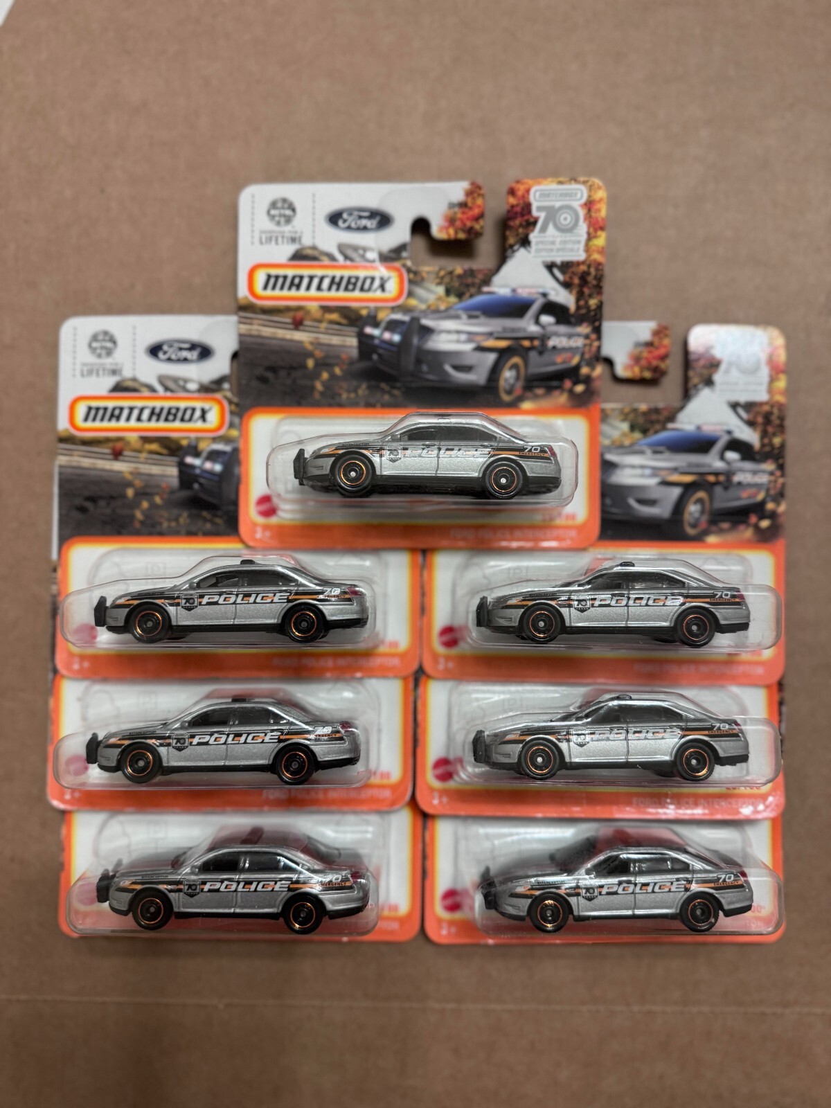 SET of 7 - MATCHBOX SHORT CARD SPECIAL EDITION POLICE FORD INTERCEPTOR ...