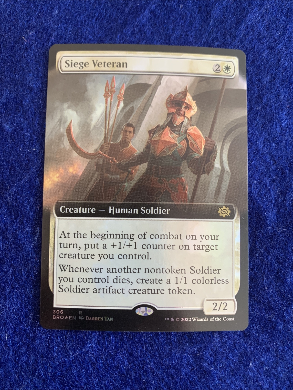 1x Siege Veteran, Extended Foil, Brothers' War, Magic MTG NM | eBay