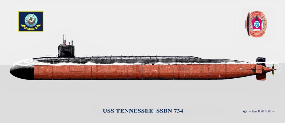 USS Tennessee SSBN-734 Ship Print US Navy | eBay