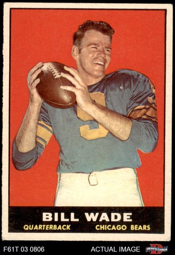 1961 Topps #10 Bill Wade Bears Vanderbilt 4.5 - VG/EX+ | eBay