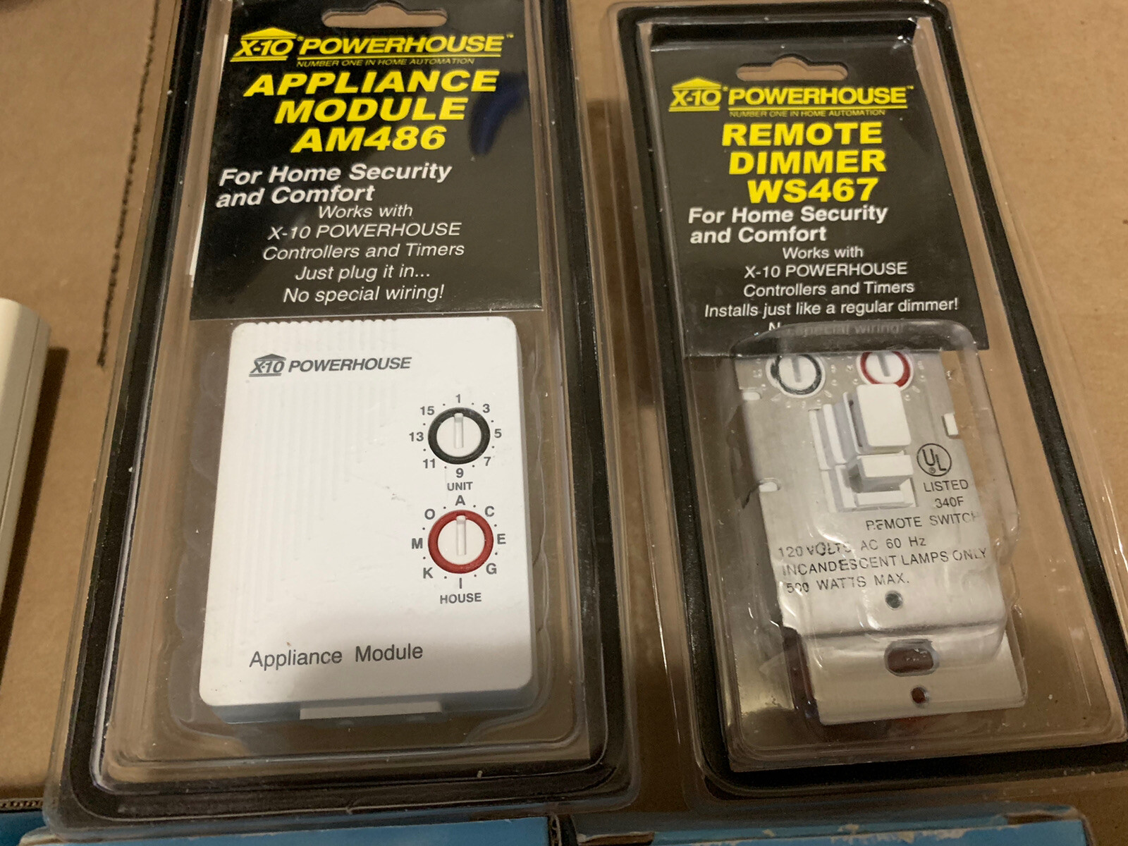 SMART HOME X10 LOT - 3 Lamp Modules, 1 Appliance Module, 1 Remote ...