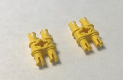 LEGO 2 Yellow Technic, Pin Double with Axle Hole 32138 | eBay