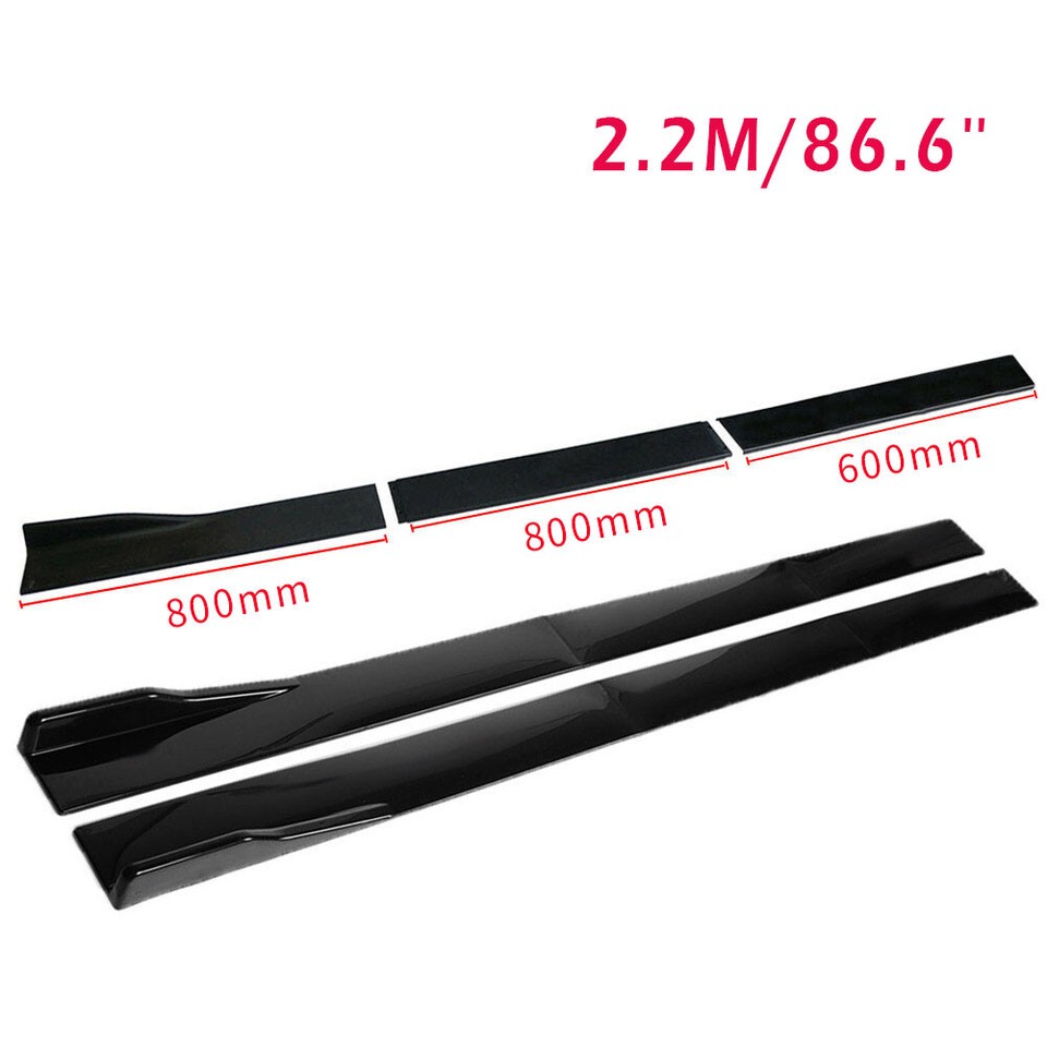 for Universal /Rear Lip Kit / Glossy Black Front Bumper Spoiler Body ...