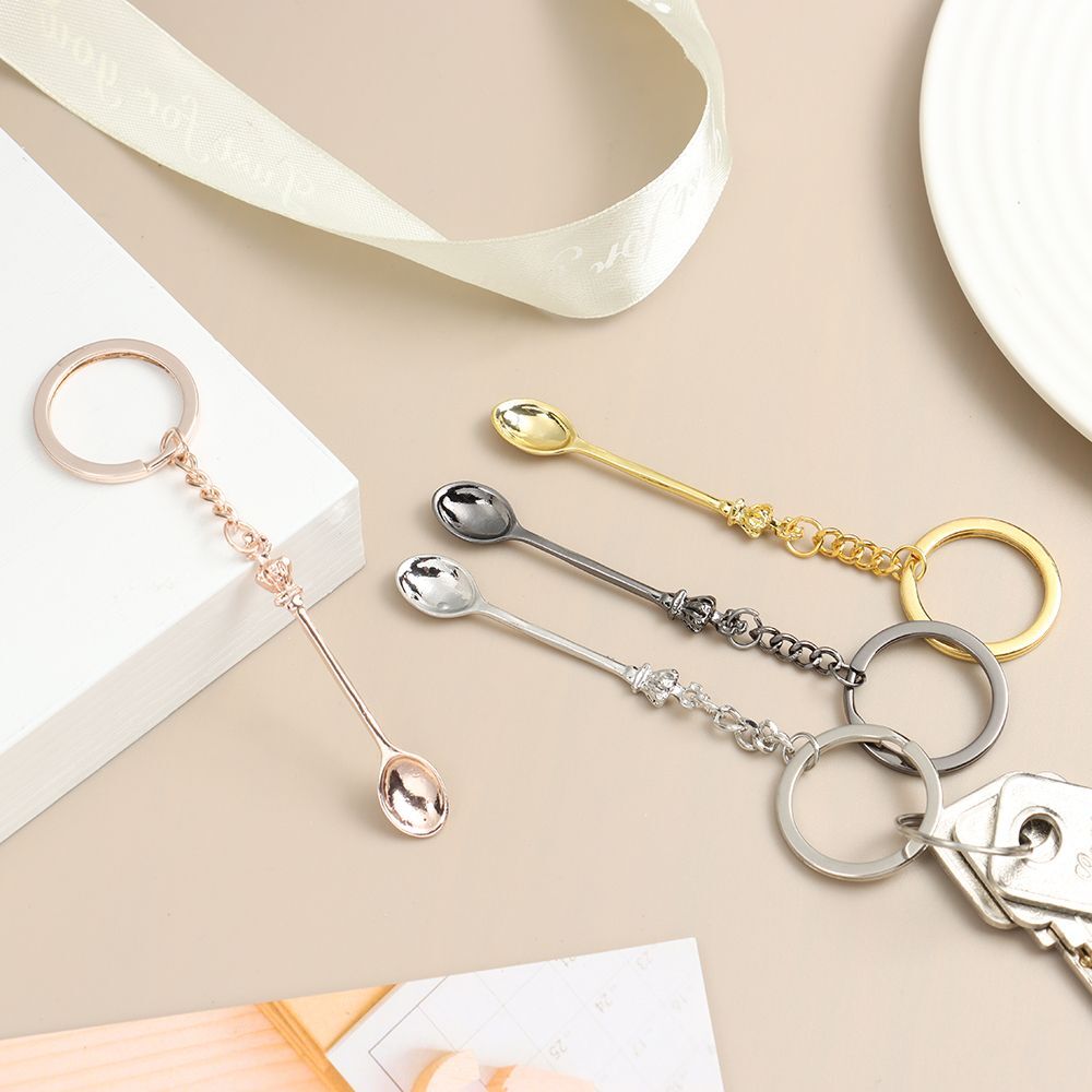 Spoon with Salts Teaspoon Pendant Necklace Key Ring Spoon Keychain Mini ...