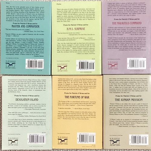 Lot of 6 Patrick O'Brian -Jack Aubrey Series Trade Paperbacks Norton | eBay