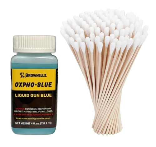 Brownells Oxpho-Blue Liquid Gun Blue, Cold Bluing Solution, 100 Swabs 4 ...