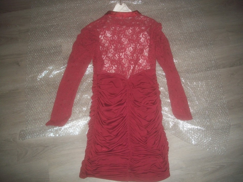 womens sheer lace back dress.cocktail.party.holiday.sheer long sleeve ...