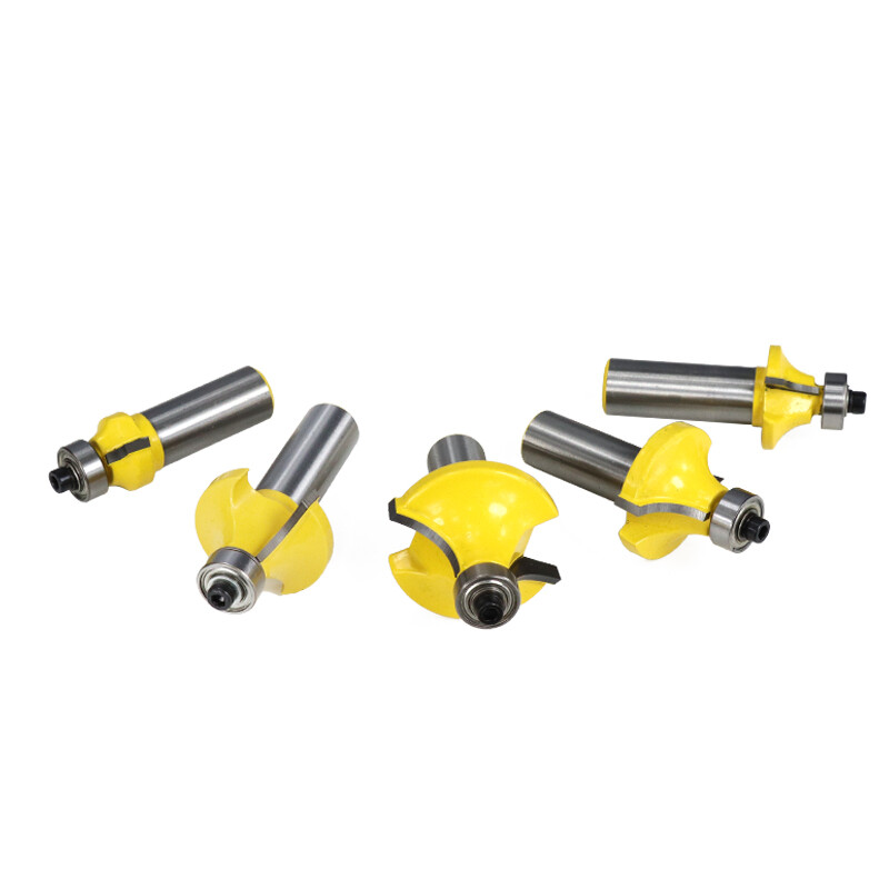6X Round Over Router Bits R1/8-R1/2 1/2" Shank Corner Forming Beading ...