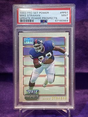1993 Pro Set Power Prospects Michael Strahan RC Rookie #PP51 PSA 9 Mint ...