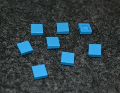 (8) 1x1 Dark Azure (Blue) Smooth Finishing Tile Brick Lego Bricks - NEW ...