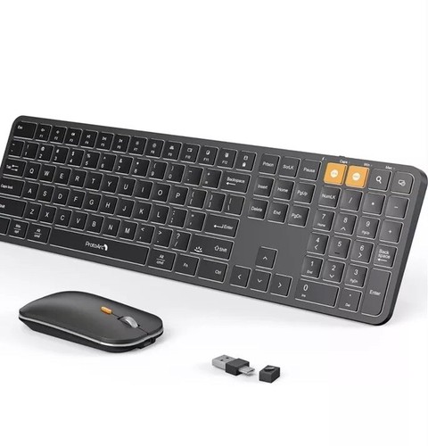 Illuminated Wireless Rechargeable Keyboard & Mouse (Mac & PC Easy ...