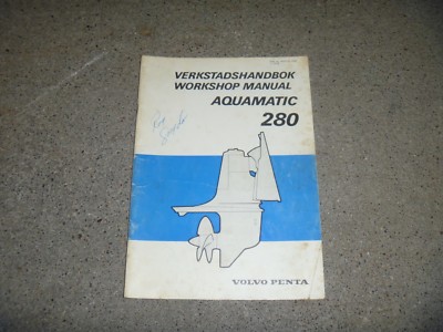 Volvo Penta 280B 280C 280D Aquamatic Drive Engine Workshop Service ...