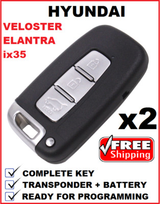2 x PROXIMITY SMART KEYS REMOTE HYUNDAI ix35 ELANTRA SANTA FE VELOSTER ...