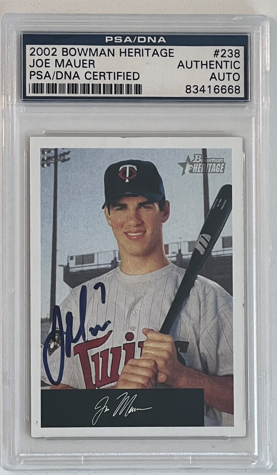 Joe Mauer Autographed Memorabilia | Signed Photo, Jersey, Collectibles ...
