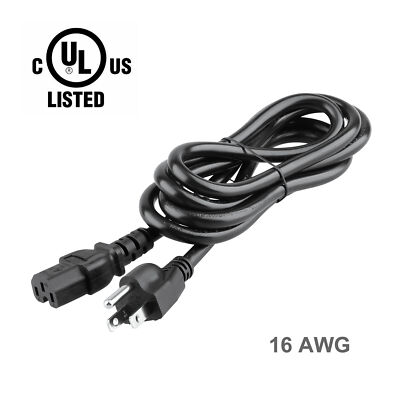 UL 6ft 16AWG AC Power Cord for Cisco CAB-9K12A-NA NEMA 5-15P to IEC C15 ...
