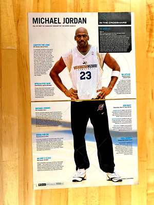 2001 Vintage Print Ad Michael Jordan Washington Wizards 12"x20" | eBay