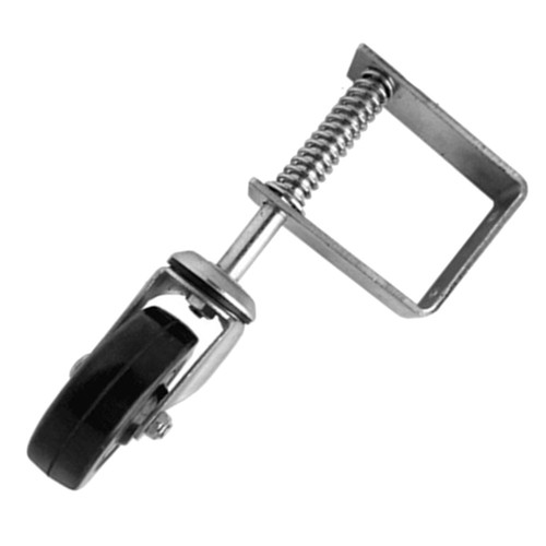 Heavy Duty Spring Loaded Metal & Rubber Gate Wheel Castor 100mm 80KG UK ...