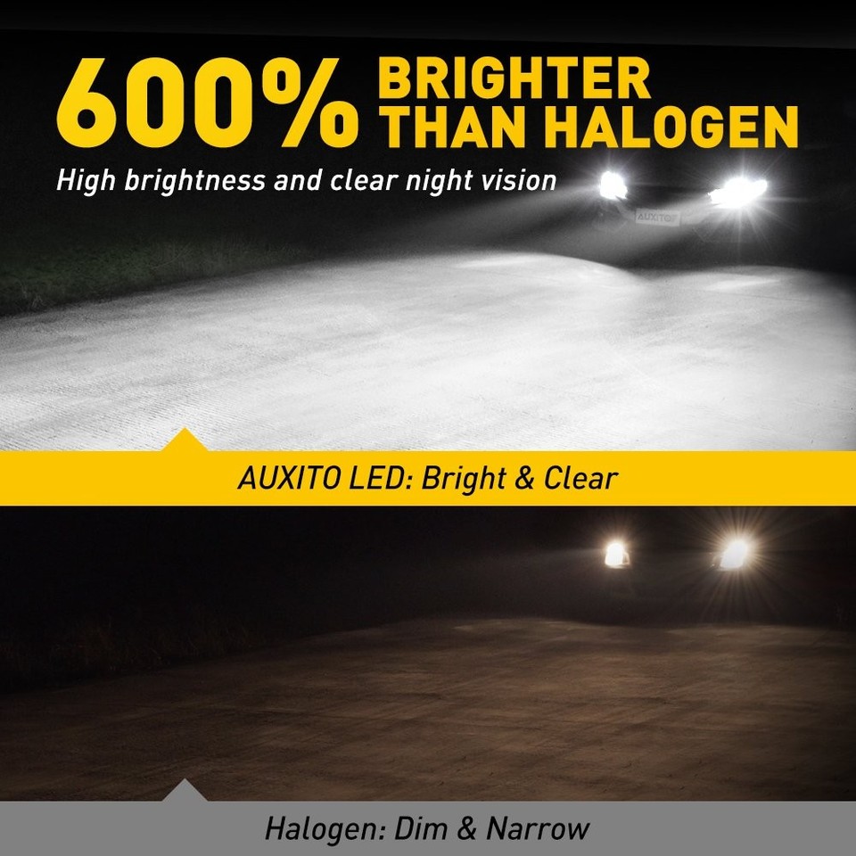 AUXITO H11 9005 H13 9012 D1S D3S D2S D4S LED Headlight Fog Bulb High ...