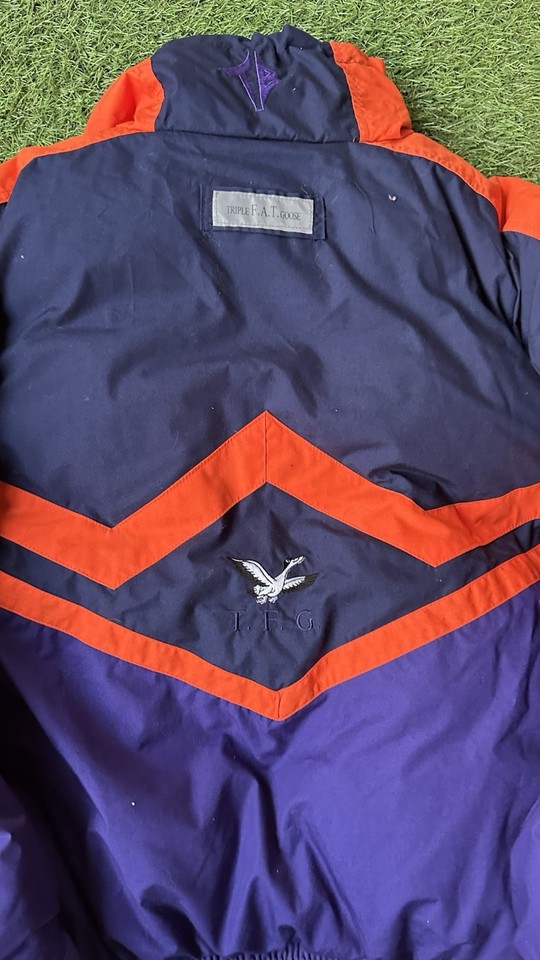 Vintage Triple FAT Goose Jacket Mens Large Down Insulated Warm Coat 90s ...