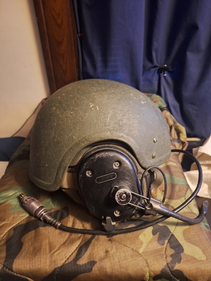 Large CVC Military Combat Vehicle Crewman Tanker Helmet W/ Comms Liner ...