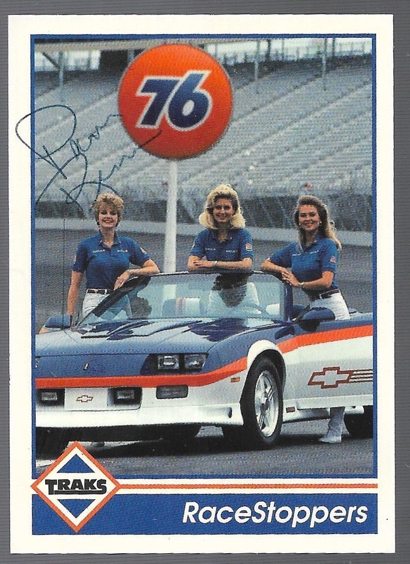 1992 TRAKS PAM RIMER Autographed Signed card #16 NASCAR UNOCAL ...