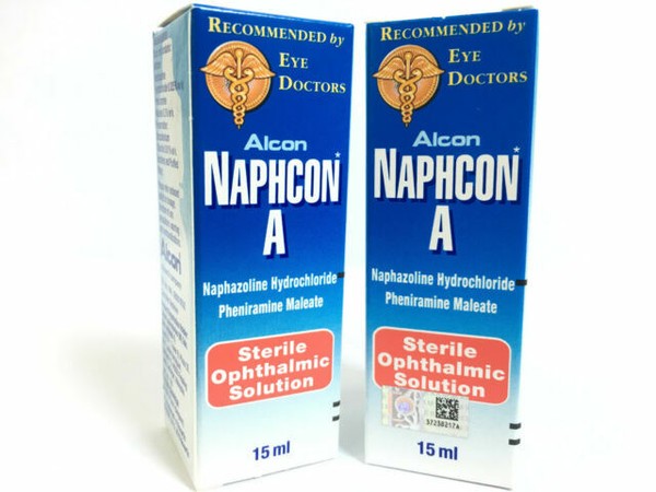 2x 15 Ml Alcon Naphcon a Eye Drops Allergy Itchy Redness Relief Exp 10/ ...
