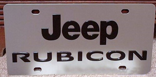 JEEP Rubicon stainless steel chrome mirror vanity license plate tag ...