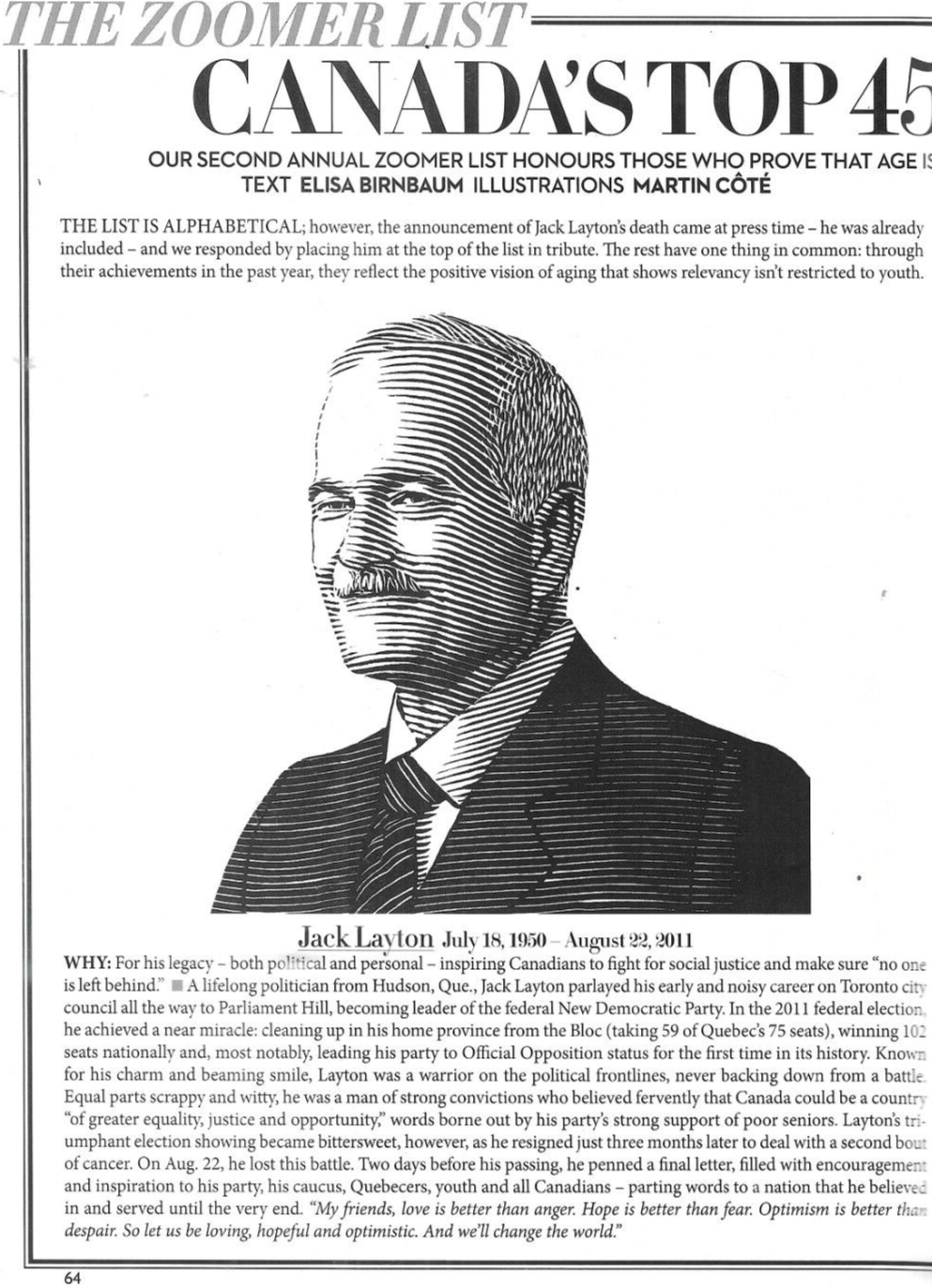 Zoomer Magazine Kim Cattrall Canada Top 45 Over 45 No Stress Health ...