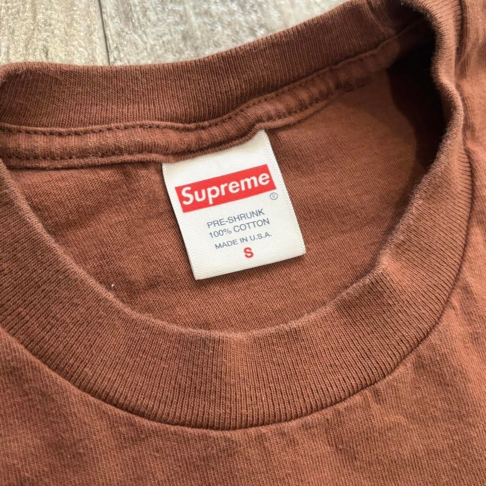 Vintage Y2K Brown Supreme Knowledge is Supreme Graphic Tee Shirt Size ...