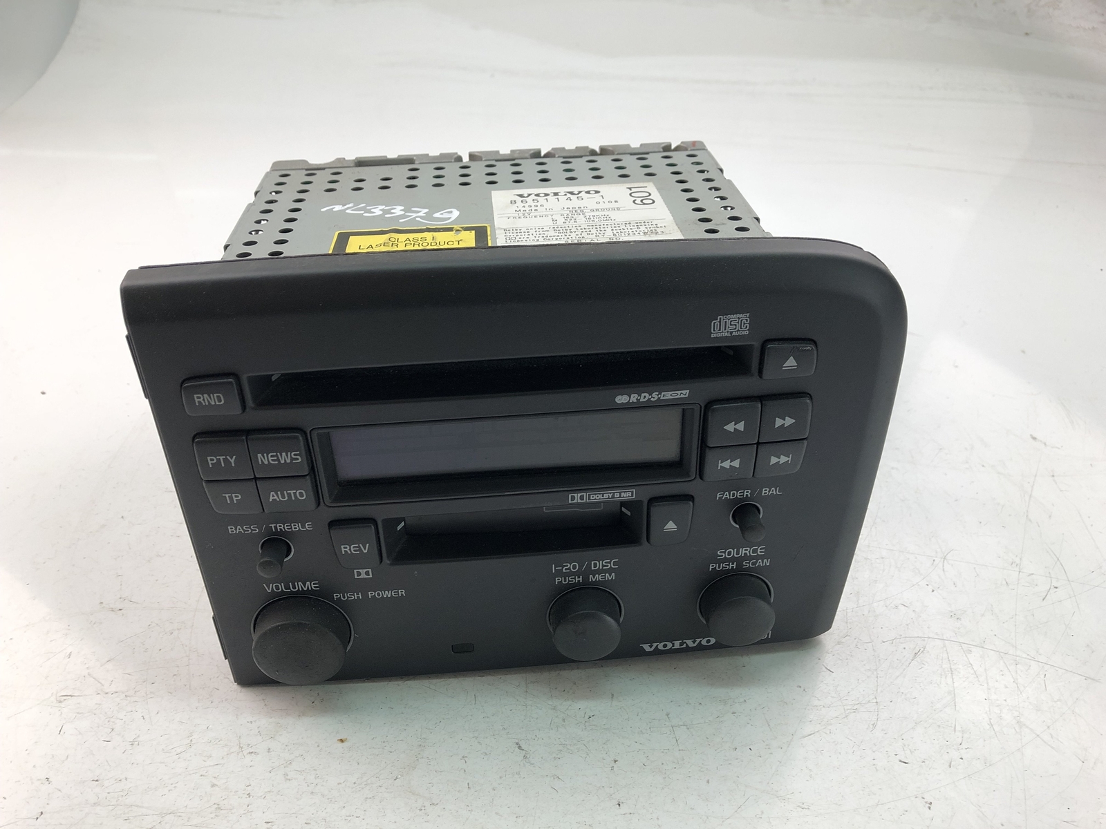 Volvo HU 601 Head Unit Radio Cassette & CD Player 8651145-1 Removed ...