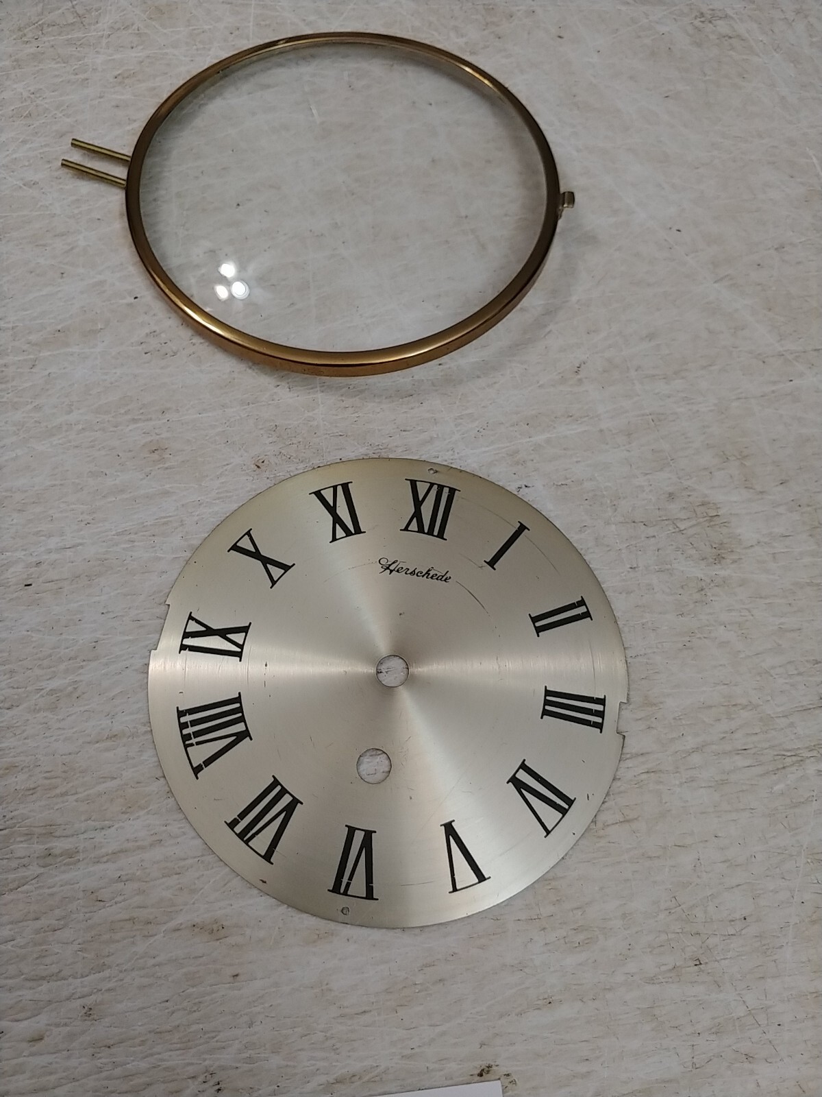 HERSCHEDE BANJO CLOCK DIAL & BEZEL & GLASS | eBay