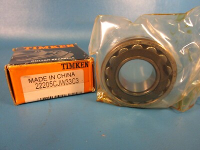 Timken 22205CJW33C3, 22205 CJ W33 C3 Spherical Roller Bearing (Fafnir ...