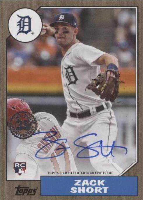 2022 Topps Series 1 - 1987 Topps Baseball Autographs Zack Short #87BA ...