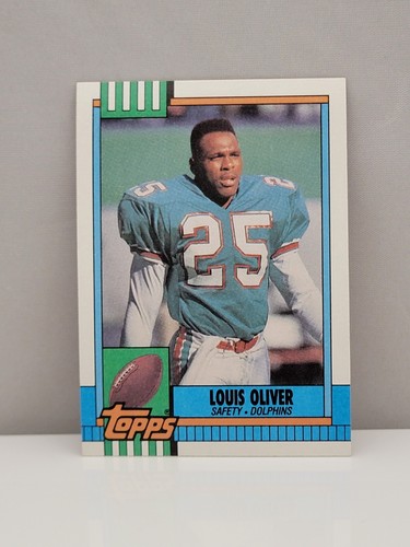 1990 Louis Oliver Topps Card Miami Dolphins #318 NFL Football Trading ...