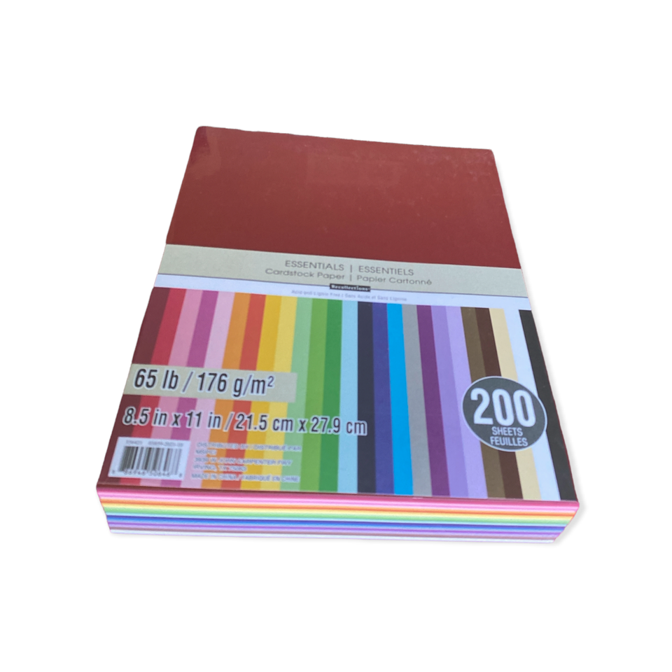 Recollections Cardstock Paper, Essentials 20 Colors - 200 Sheets 8-1/2 ...