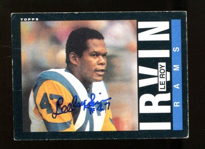 LeRoy Irvin Signed 1985 Topps #82 Autographed Rams 27175 | eBay