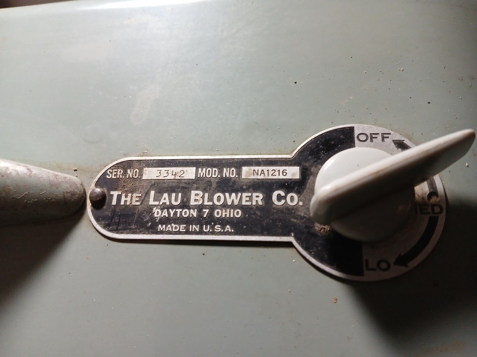 Vintage LAU Box Fan Case And Parts Model Na1216 Dayton OH | eBay