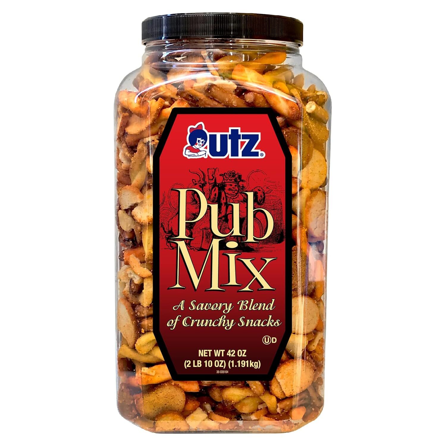 Utz Pub Mix, 42 Oz. Barrel, Savory Snack Mix with a 2.63 Pound (Pack of ...