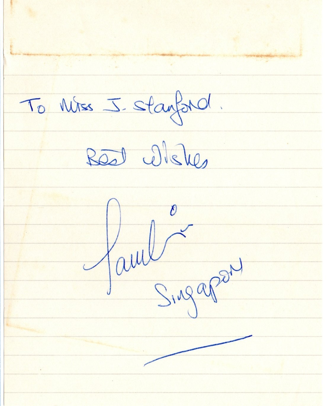 UNKNOWN 1980s Actor, Actress or Celebrity Signed Album Page Autographed ...