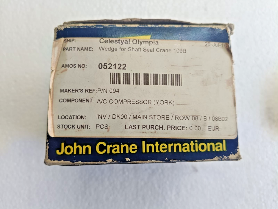 SABROE YORK A/C COMPRESSOR WEDGE FOR SHAFT SEAL CRANE 109B P/N 094 | eBay