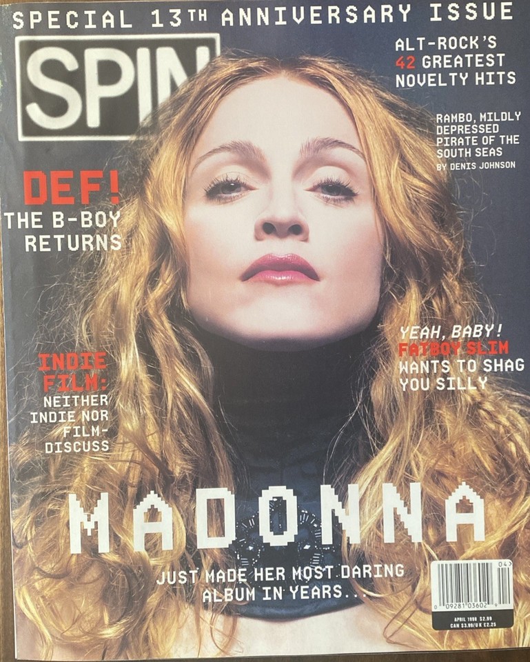 Spin Magazine – April 1998 – Madonna Cover – 13th Anniversary Issue | eBay